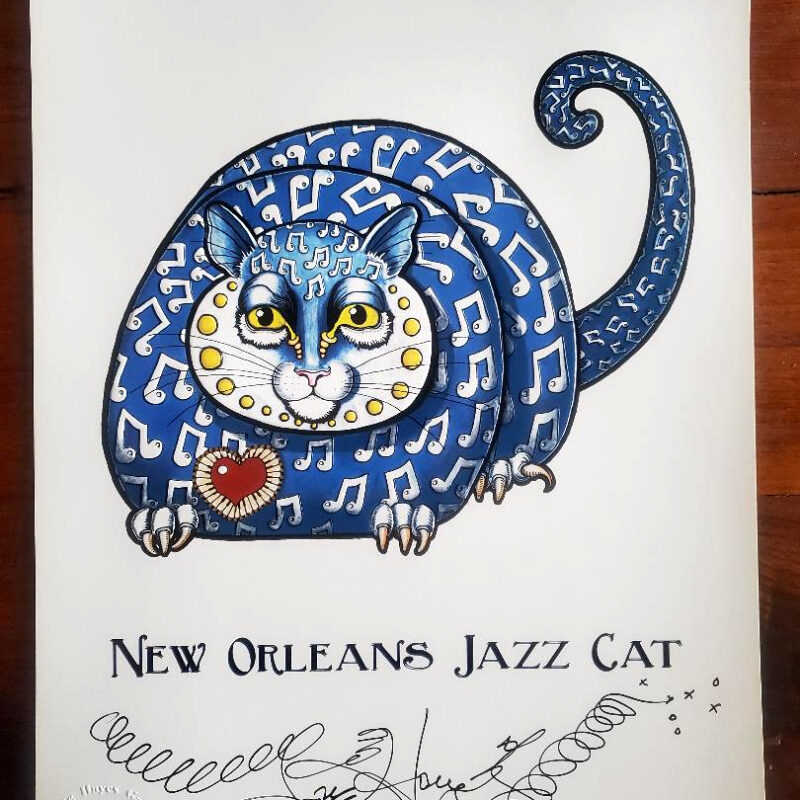 New Orleans Jazz Cat Limited Edition Print | The Jamie Hayes Gallery